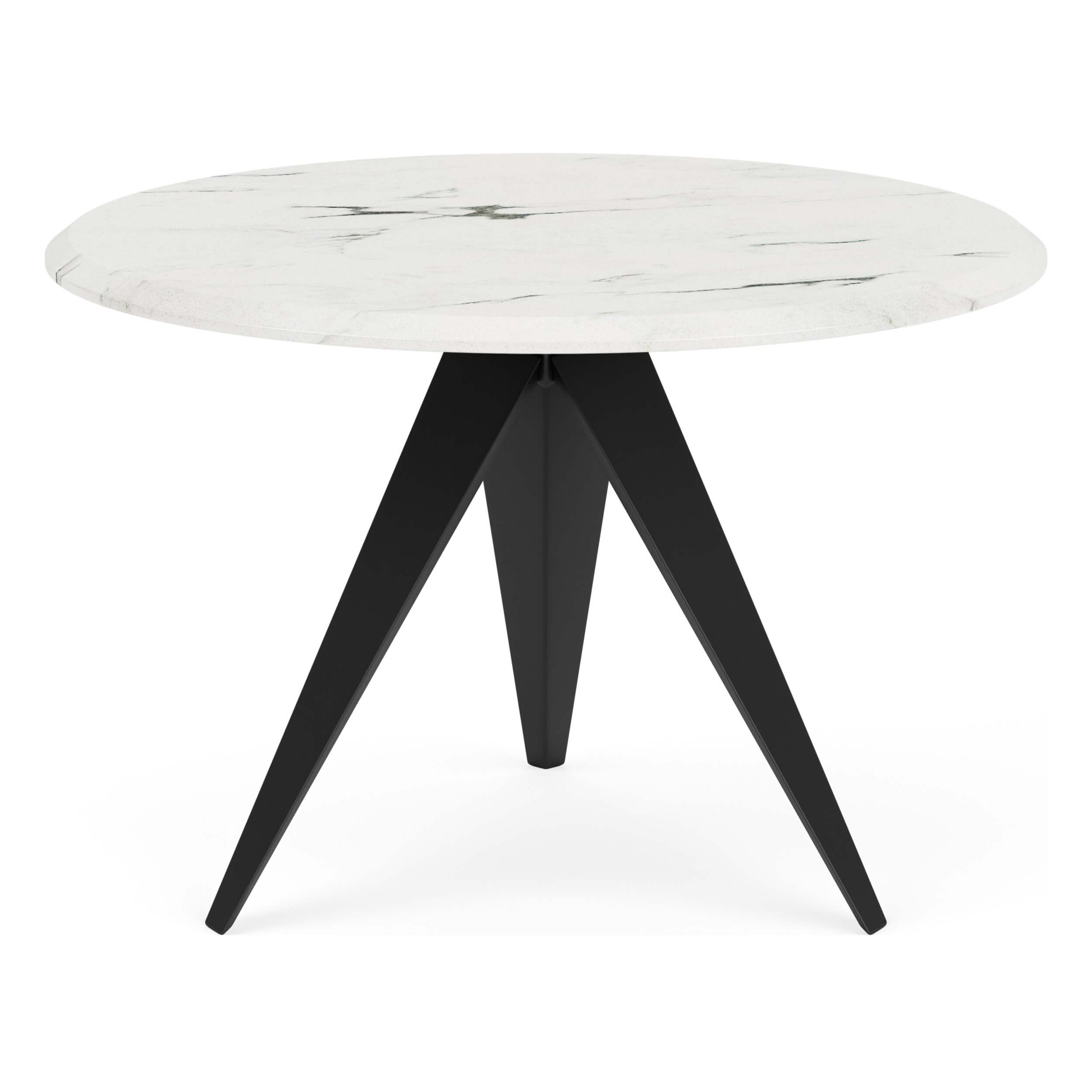 Mesa Round Dinette Table with White Marble - Tuck Studio – TUCK