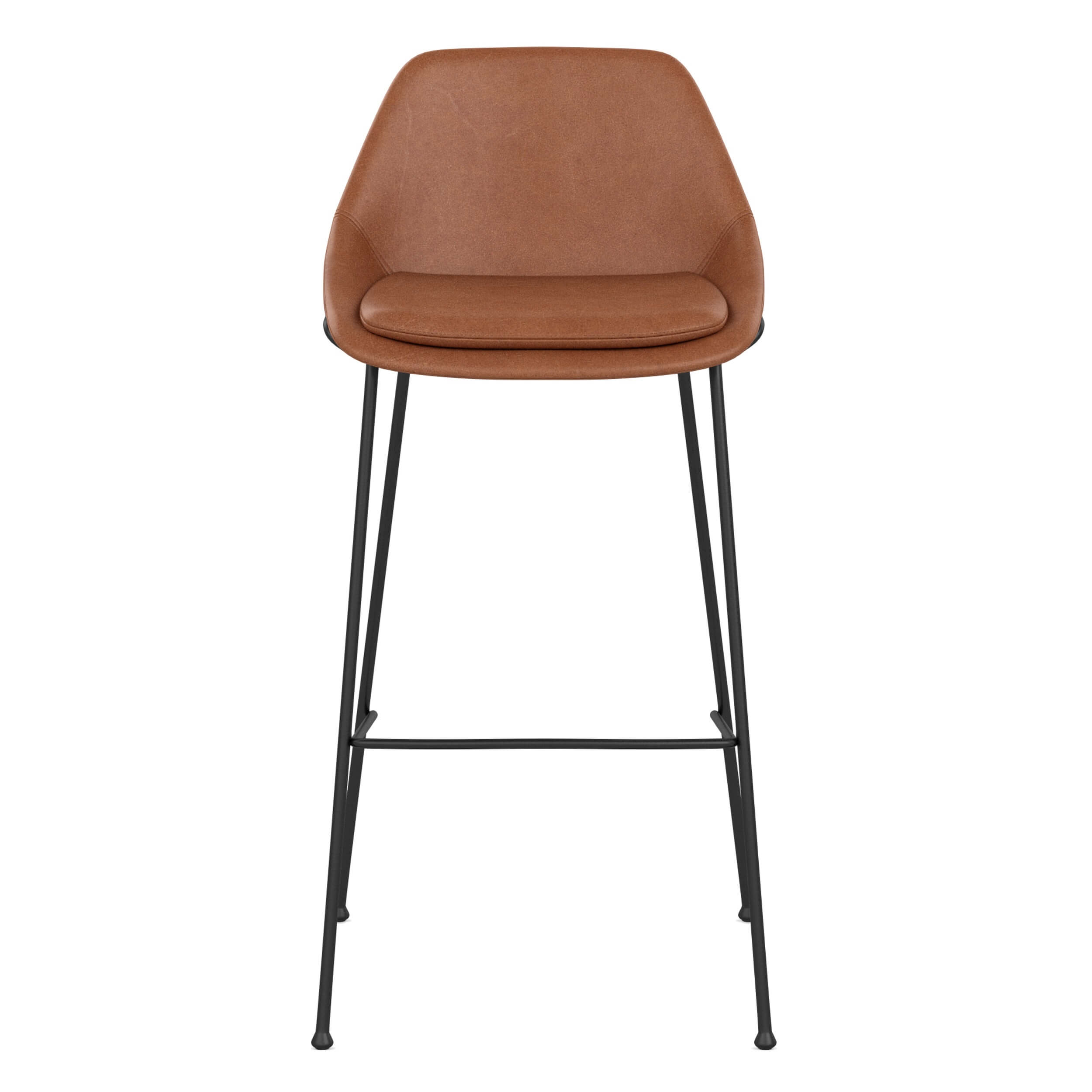 Nixon Bar Stool – Brown Synthetic Leather | Modern Comfort – TUCK