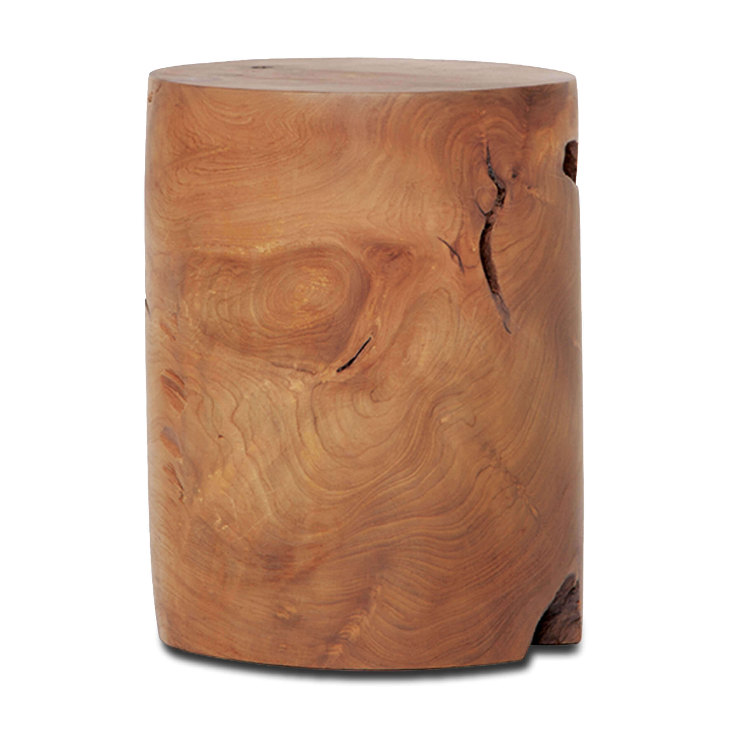 Solid Teak Stool – Cylinder | Versatile & Natural Design – TUCK