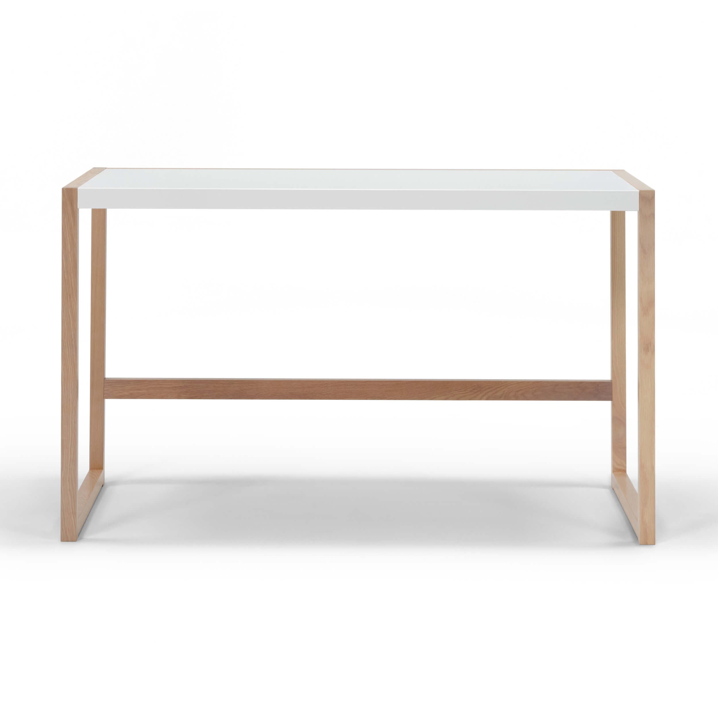 Liv Desk in Oak - Solid Wood & Metal Base - Tuck Studio – TUCK