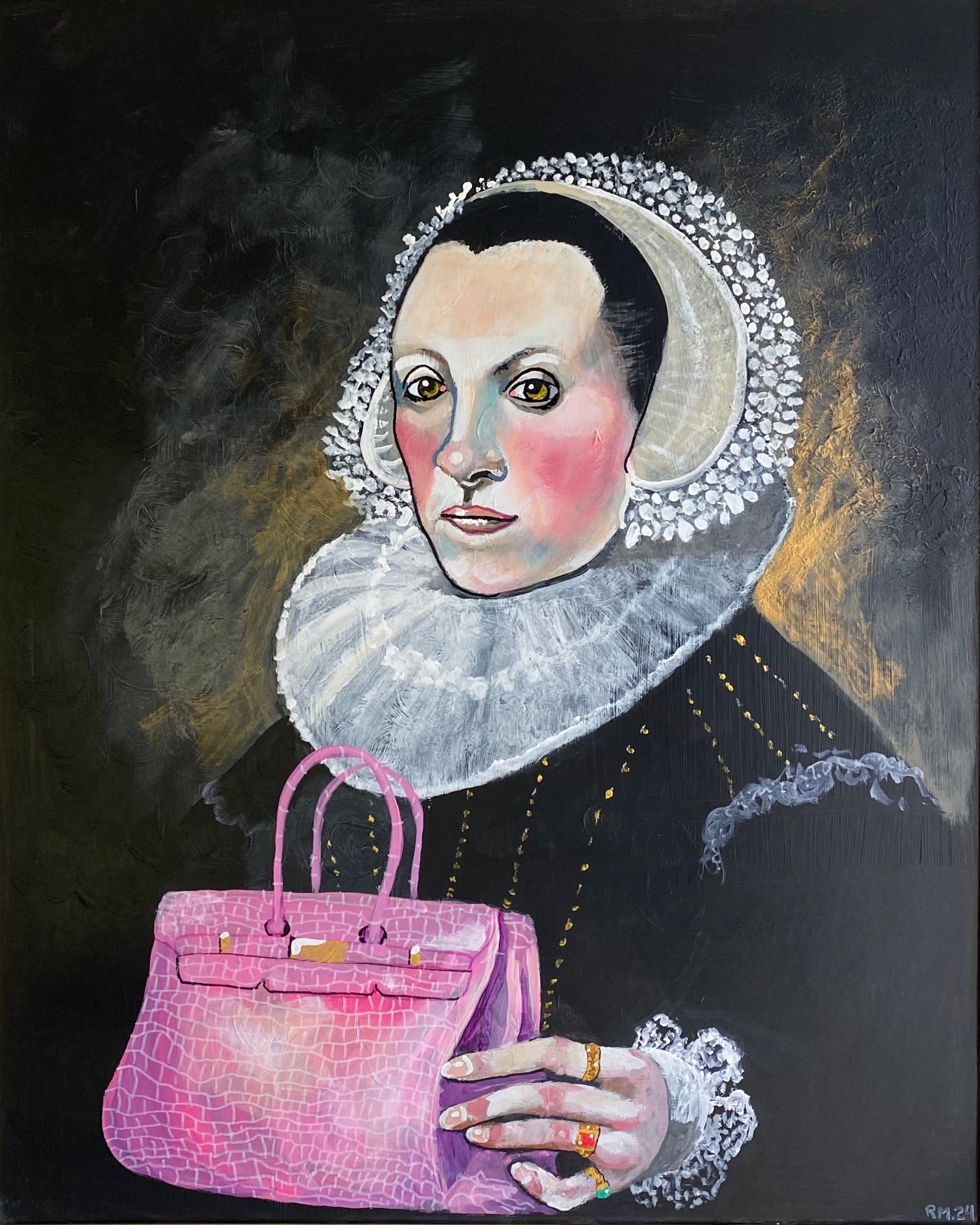 Early Adopter | 26" x 33" Acrylic Painting by Robert Moore | Tuck ...