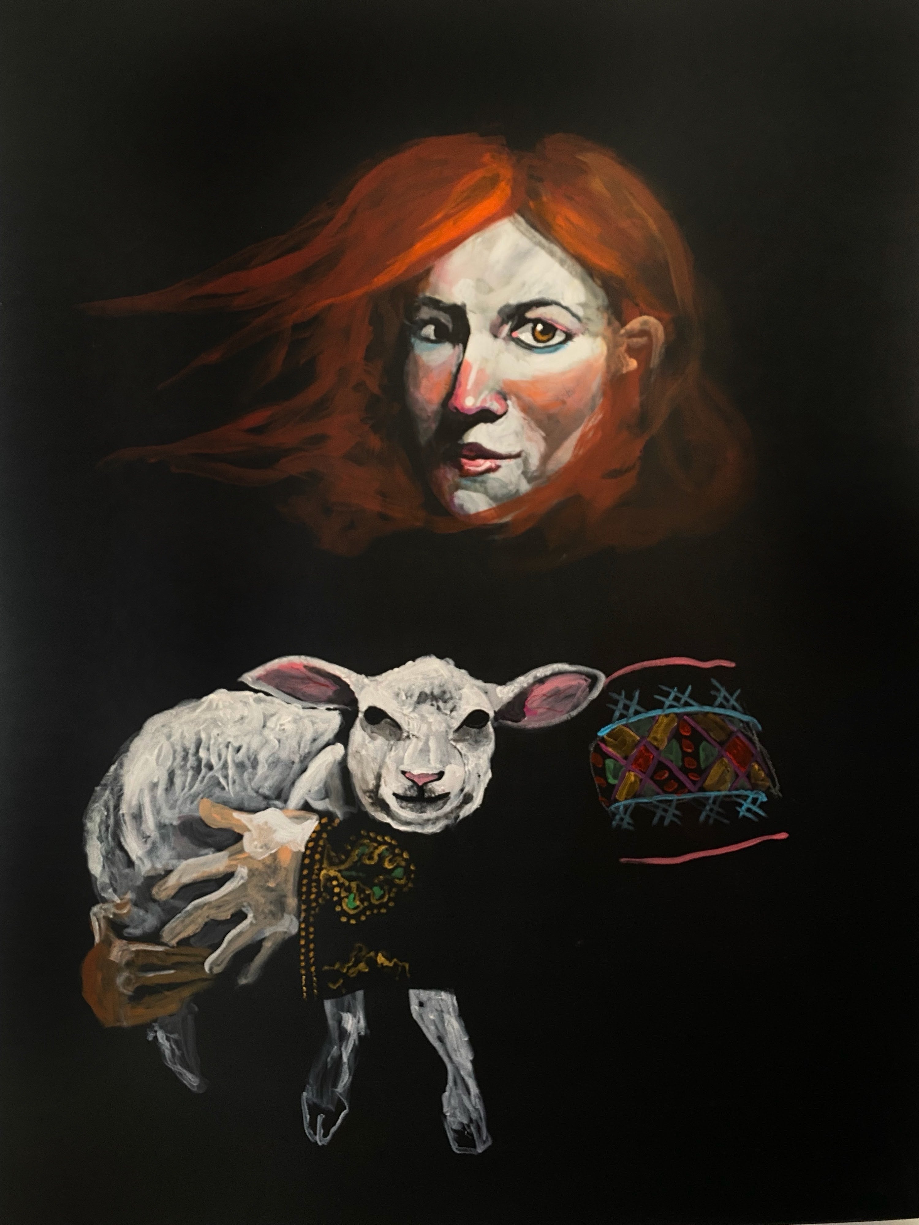 Lamb of god | Acrylic Painting on Canvas by Robert Moore – TUCK
