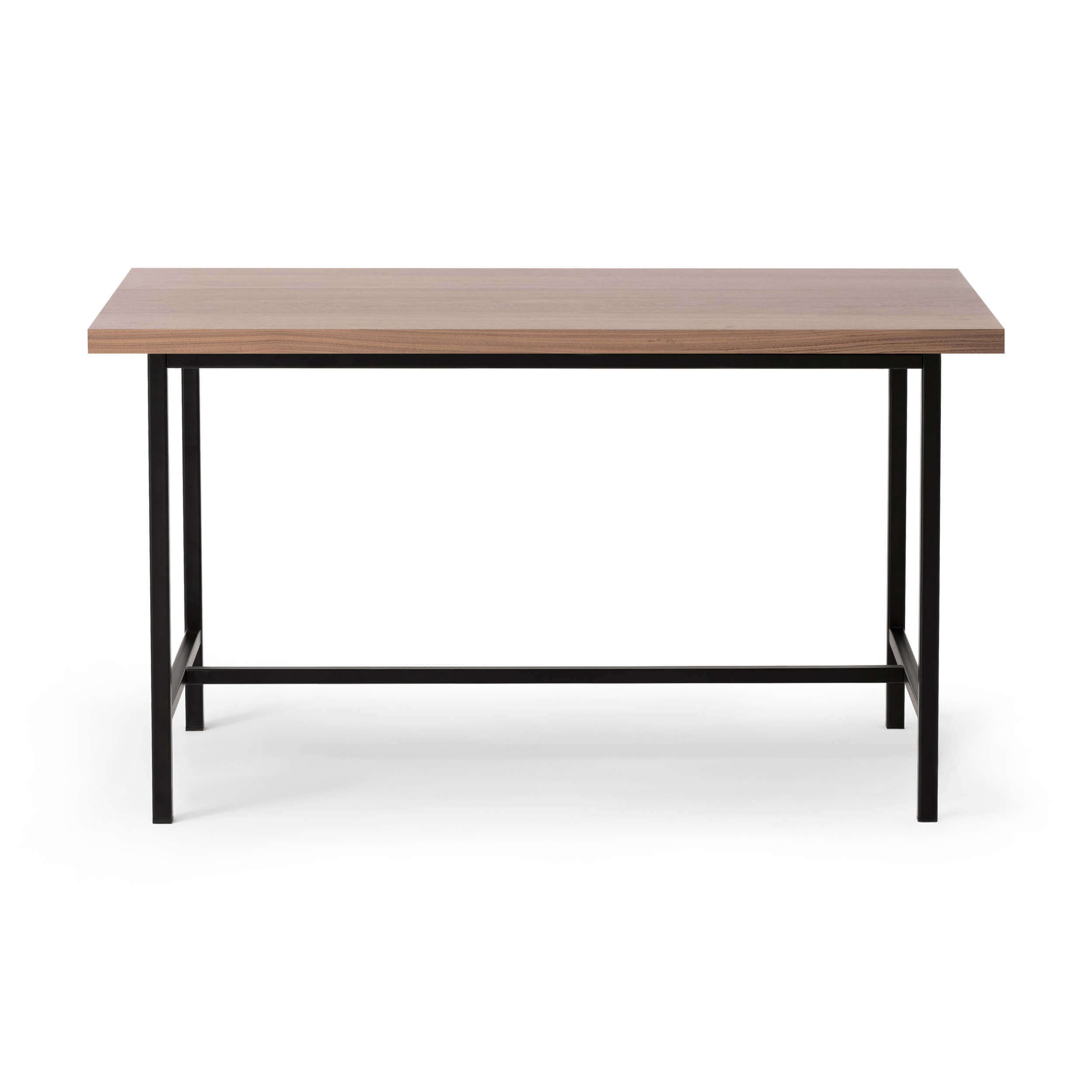 Kendall Custom Dining Table - 54" in Walnut Veneer with Metal Base ...