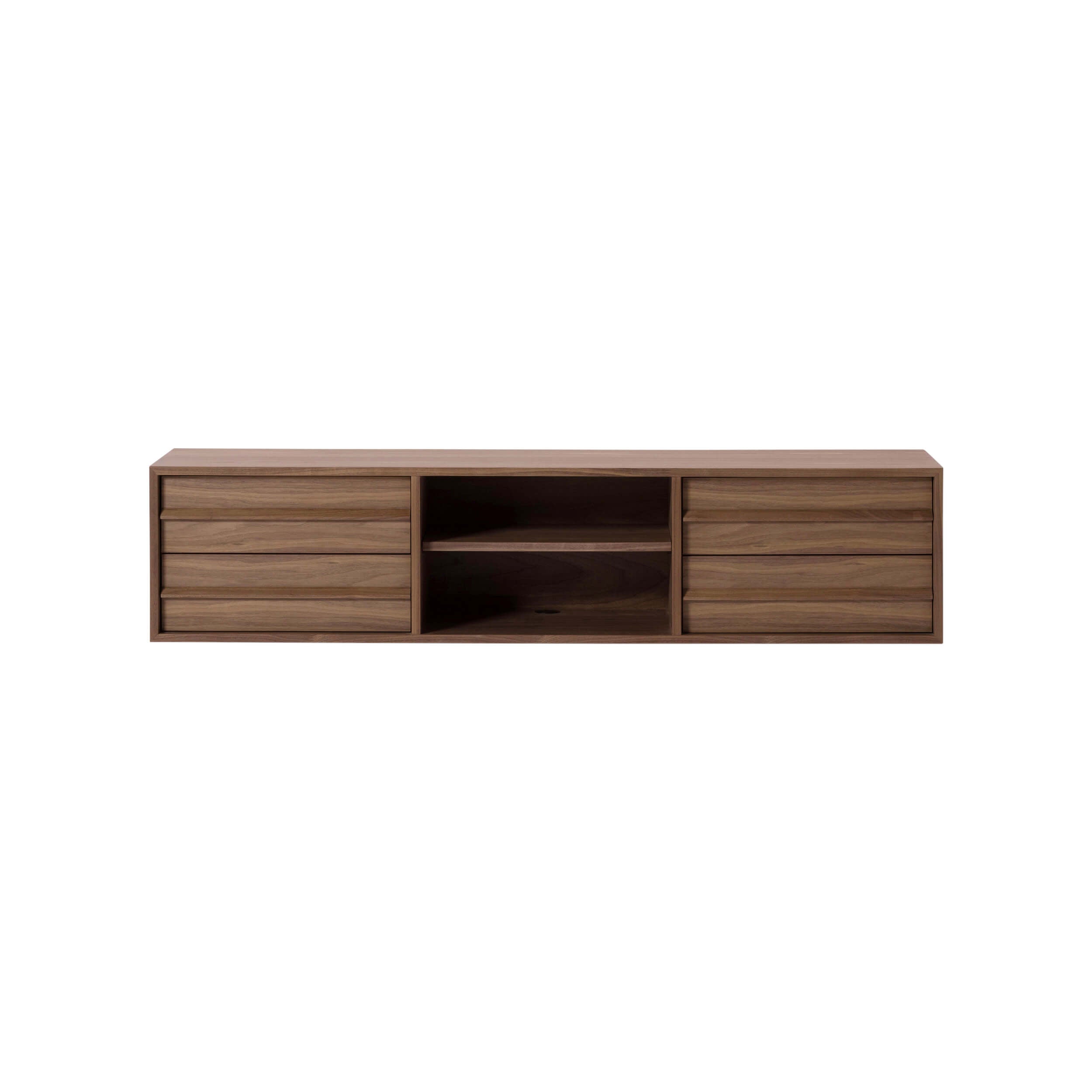 Marcel Floating Media Unit in Walnut - Tuck Studio – TUCK